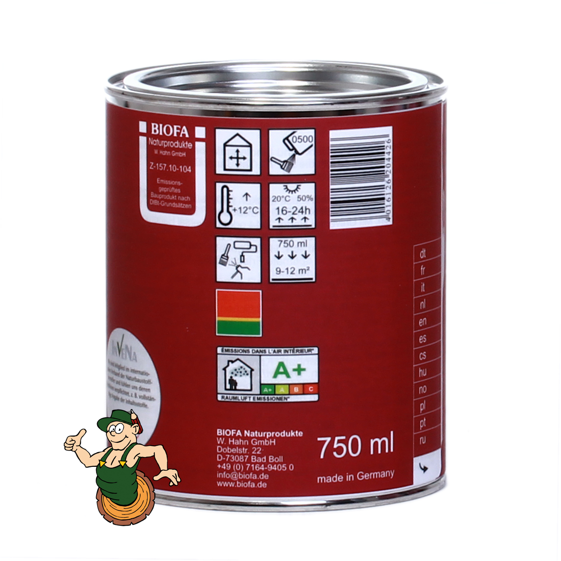 Biofa Universal Hartöl, seidenmatt 2044 | BIOFA Versand