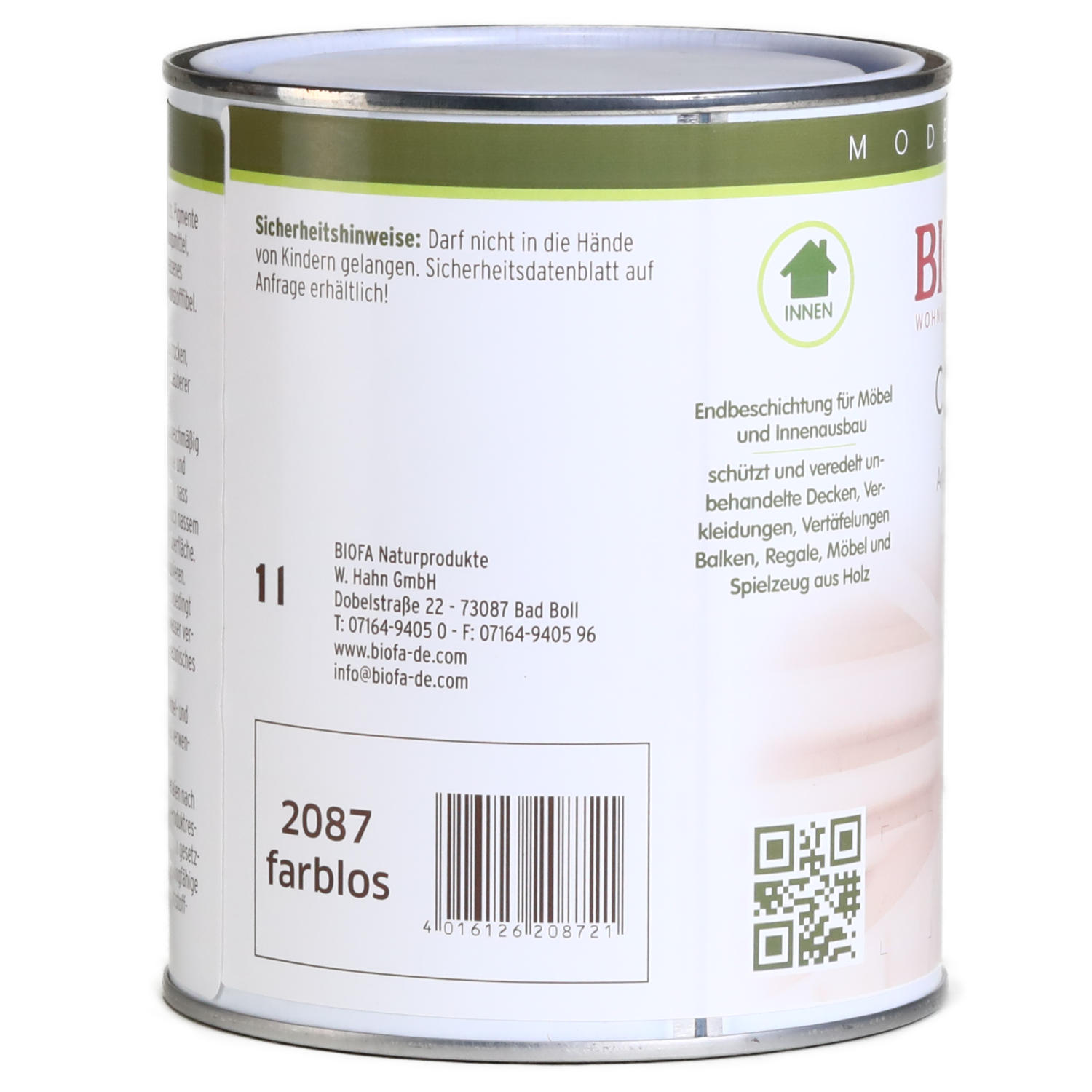 lösemittelfreies Colorwachs 2087, farblos | BIOFA Versand